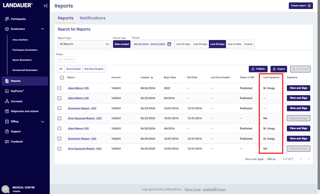 myLDR Signature Suite | LANDAUER